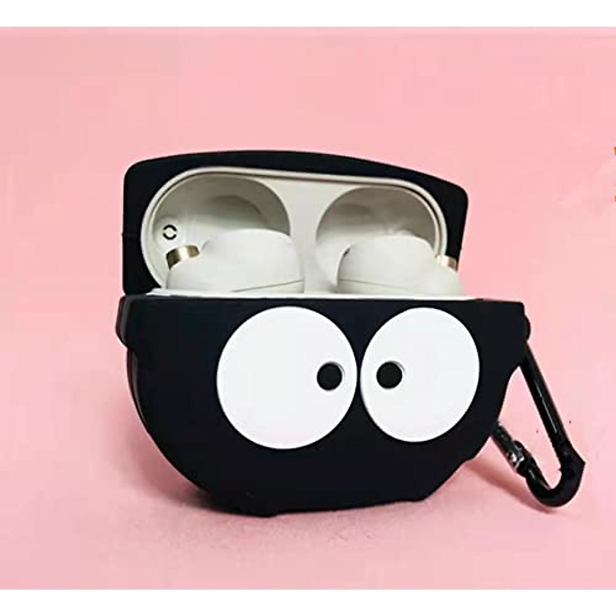 AOLABOKY Cute Shiba Inu/Shark Case for Sony WF-1000XM4 Case Silicone Earphone Protective Case with Hook Gifts Suitable for Family and Friends (Black)