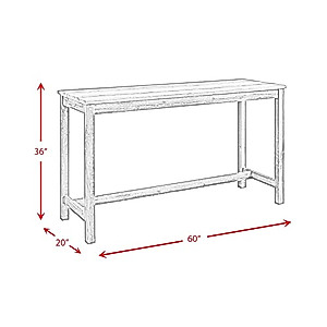 Bowery Hill Transitional Wood Brown Contemporary Multipurpose Bar Table Set