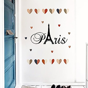 Lchen Paris Eiffel Tower Removable PVC Wall Sticker Home Kids Room Decor Art Decal(12.6"x19.7")