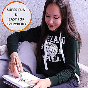 Multicolor Pens - 24 Pack of 6-in-1 & 12 Pack of 10-in-1 Retractable Ballpoint Pens - 6 Vivid Colors in Every Pen - Best for Smooth Writing - Back to School Supplies - By Hieno (24 Pack 6 in 1 Pens)