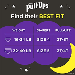 Pull-Ups Girls' Nighttime Potty Training Pants Training Underwear, 2T-3T, 21 Ct