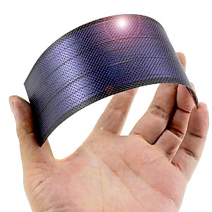 Small Flexible Solar-Panels Charger Flex Thin-Film-Roll-up-Bendable-Amorphous-Solar-Panel-Cell-DIY for Science Lot Projects Wireless Charger Thin Film Solar Pannel Battery Trickle Charger (Black)