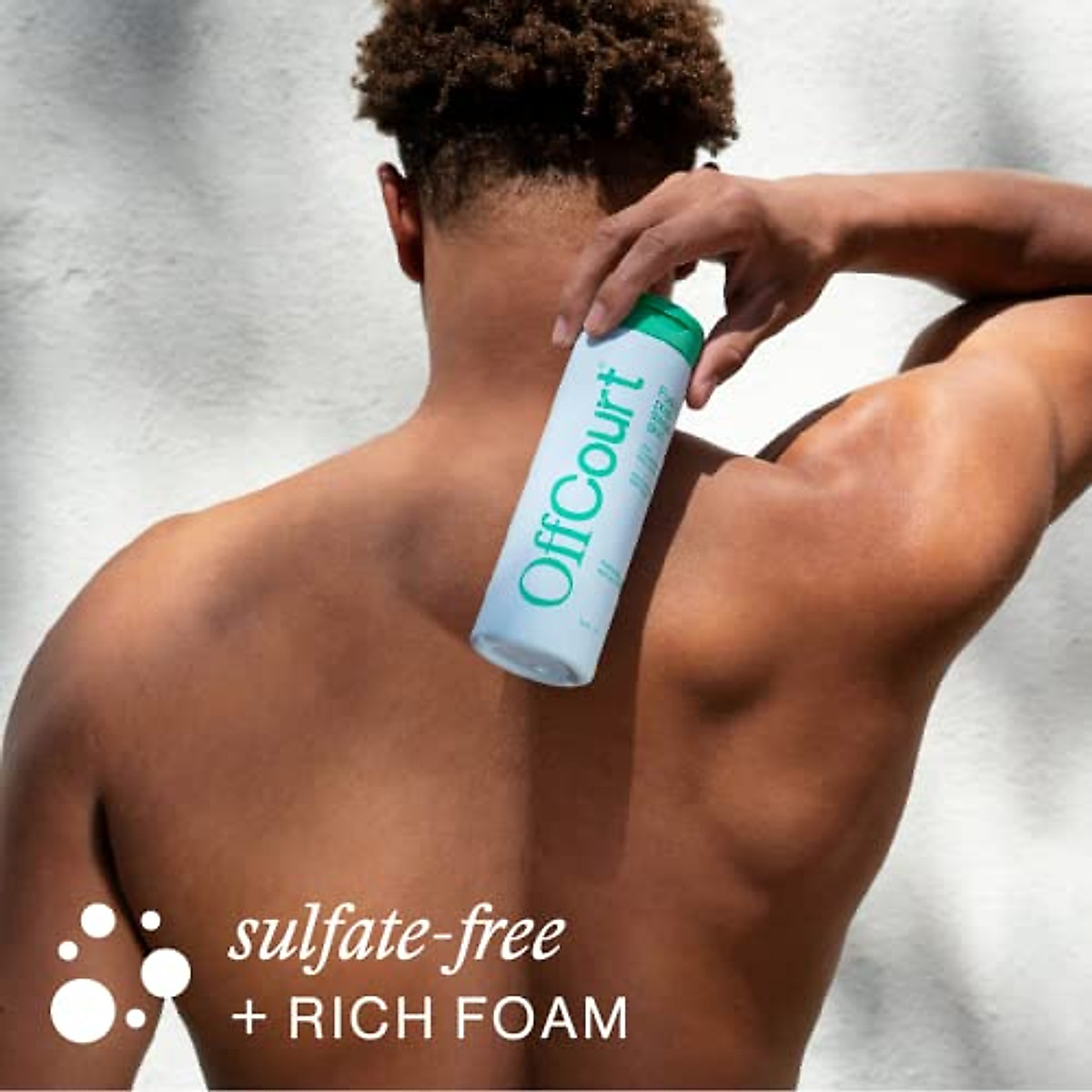 OffCourt Sulfate-Free Body Wash for Men & Women - Non-Drying Exfoliator with Glycolic & Lactic Acids Leaves Skin Fresh & Smooth with Fresh Citrus and Driftwood Scent, 3.4 Fl. Oz (Pack of 1)