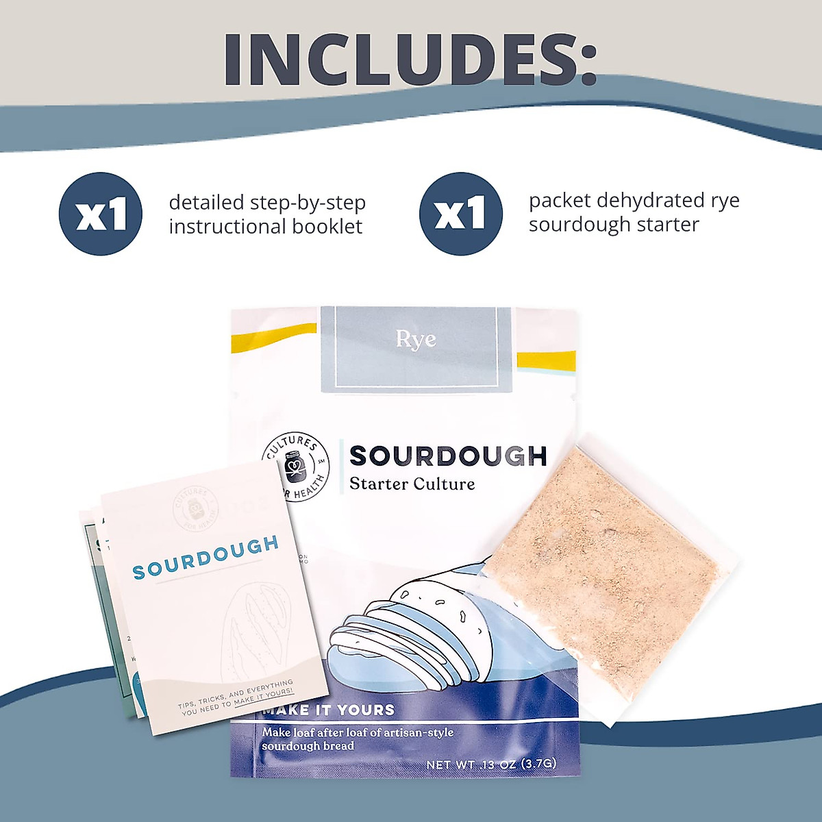 Cultures for Health Rye Sourdough Starter | Heirloom Style Dehydrated Culture for Baking Artisan Bread | DIY Rye Bread, English Muffins, Noodles, Waffles, & More | Non-GMO Prebiotic Sourdough Bread