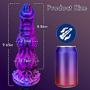9.6" Monster Dildo Fantasy Horse Dildo with 2 Big Knots, Huge Dildo Thick Anal Dildo with Strong Suction Cup, Dragon Dildo Dog Knot Dildo for Women Sex, Anal Toys for Men Gay, Adult Toys for Women Men
