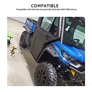 A & UTV PRO Defender Fender Flare Extended Wider, Front & Rear Extensions Compatible with Can Am Defender HD5 / HD8 / HD10 / MAX 2016-2024, Replace OEM # 715006821 715002424, Black