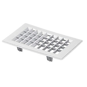 DW 7848RWH-2H-UL 4" x 8" White Poly Floor Register