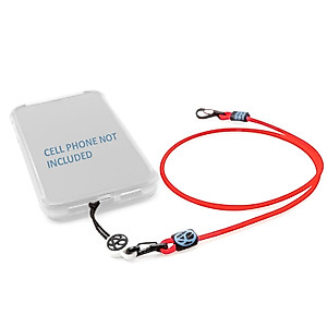 Action Sports Phone Lanyard – Tough Outdoors Cellphone Lanyard & Anti-Tangle Bungie Cord Strap Securely Tether Your Mobile ProCam Keys Wallet - Aussie Made