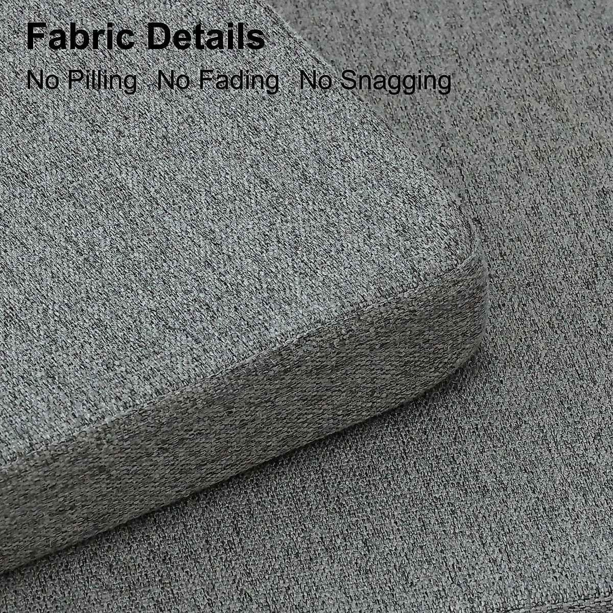 Shinnwa Kitchen Chair Cushions Set of 4, Non-Slip Dining Chair Cushions with Ties and Machine Washable Cover, 4 Pack, 17 x 16.5 x 2in, Dark Gray