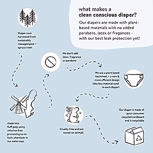 The Honest Company Clean Conscious Diapers | Plant-Based, Sustainable | Pandas + Barnyard Babies | Super Club Box, Size 2 (12-18 lbs), 152 Count