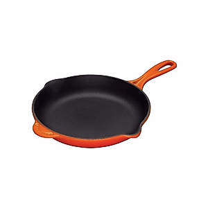 Le Creuset Enameled Cast-Iron 11-3/4-Inch Skillet with Iron Handle, Flame