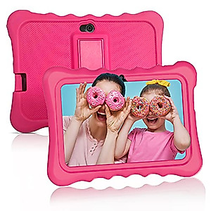 2023 Kids Tablet 7 inch Display Tablet for Toddlers, 32GB ROM, 2GB RAM Android 11.0 Tablet with Parental Control, Educational Games, WiFi, Bluetooth, Dual Camera, Kids Learning TV, Included Case