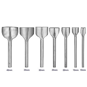 UUJOLY 7 Pcs Leather Half-Round Shaped Cutter Leathercraft Punching Tools Punch Strap Belt Wallet Bag DIY Handwork