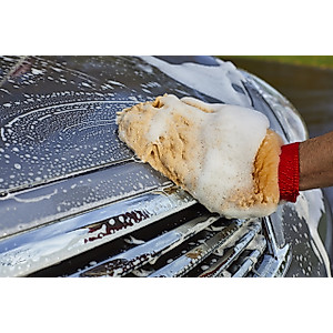 Mothers Premium Sheepskin Lambs Wool Car Wash Mitt, Scratch Free