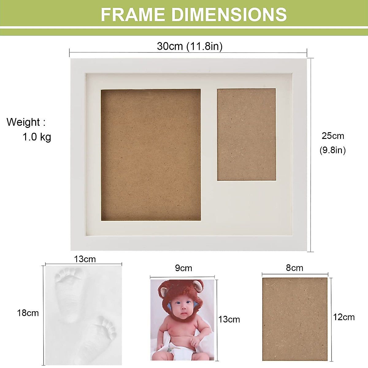 LXWIEKCO Baby Hand & Footprint Makers Kit Keepsake Gifts for Newborn Unisex Boys & Girls, New Mom Baby Shower Gifts Baby Photo Baby Photo Frame Print Kit Gifts