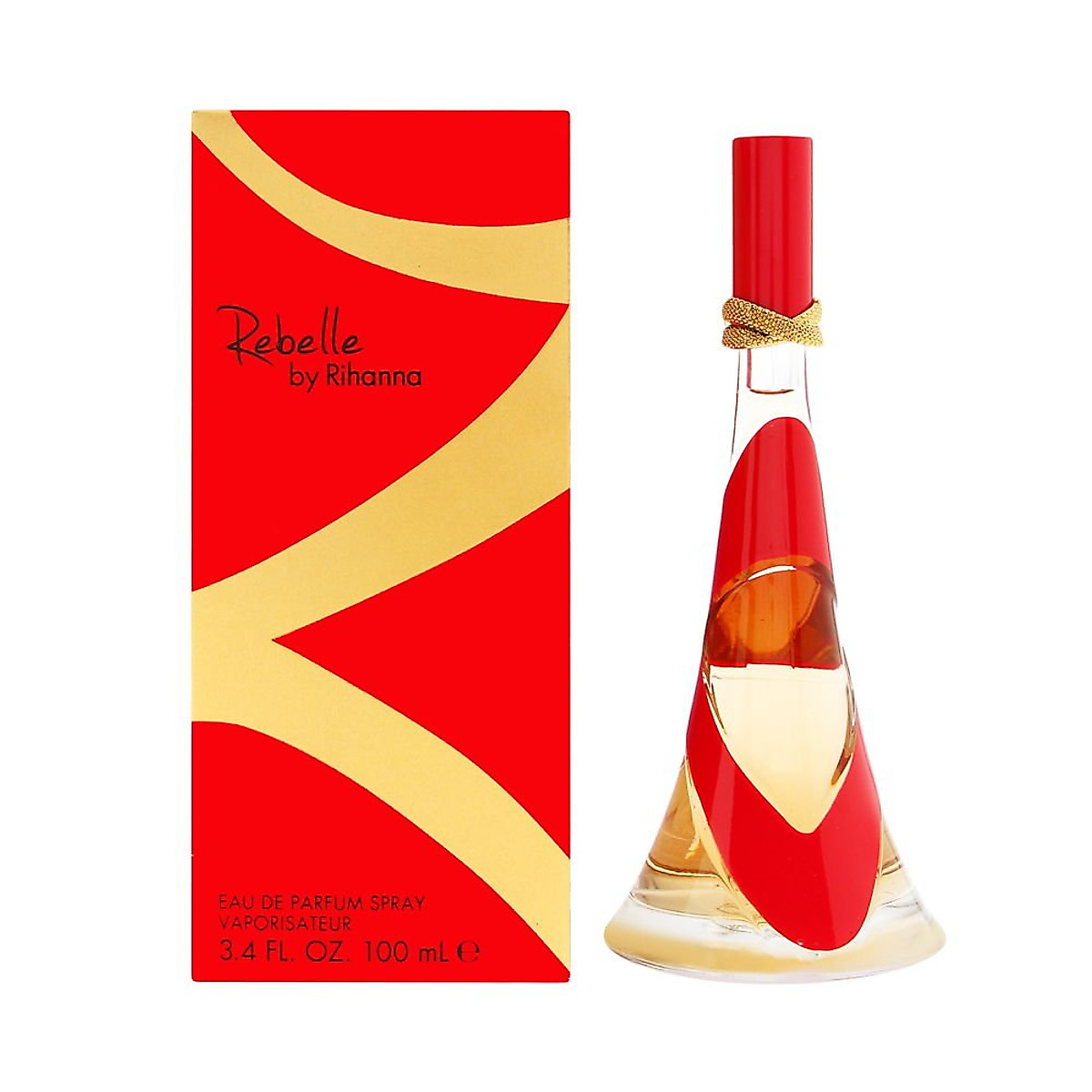Rihanna Rebelle Eau De Parfum Spray for Women, Red 3.4 Ounce