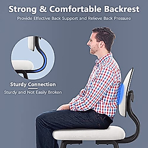 Tatub Dining Chairs Set of 2, Mid Century Modern Kitchen Chairs, Upholstered Dining Room Chairs with Soild Wood Legs for Kitchen Living Room Study Room (Beige)