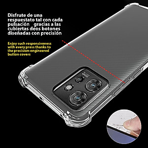 USTIYA Case for Motorola Moto ThinkPhone Clear TPU Four Corners Protective Cover Transparent Soft