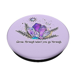 Purple Sun Moon Celestial Bodies Mystical Crystals PopSockets Standard PopGrip