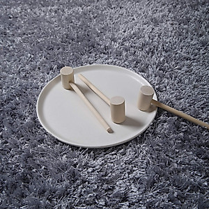 MGTECH 36 Pieces Mini Wooden Toy Hammers for Kids, Natural Wood Crab Seafood Mallets