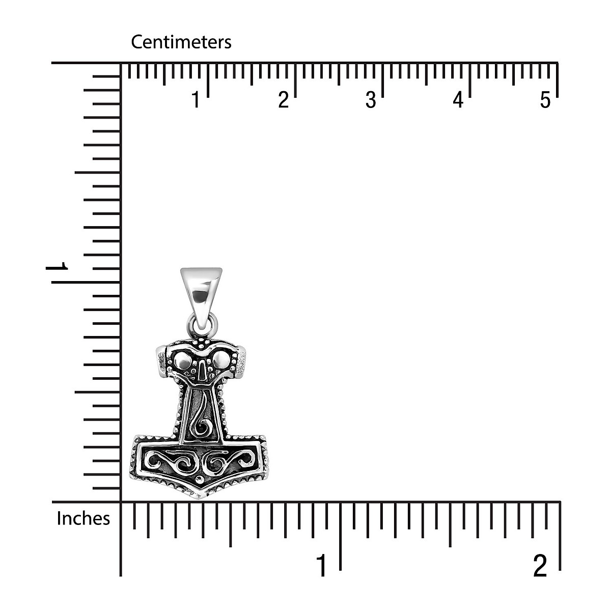 WithLoveSilver Sterling Silver Viking Amulet Norse Warrior Hammer of Thor Mjolnir Pendant