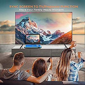 SUNPIN 12.5" Portable DVD Player for Car and Kids, 10.1" Swivel HD Screen with 5 Hours Built-in Battery, Car Headrest Holder, Dual Headphone Jacks, Support USB/SD Card/Sync TV/All Regions Discs, Blue