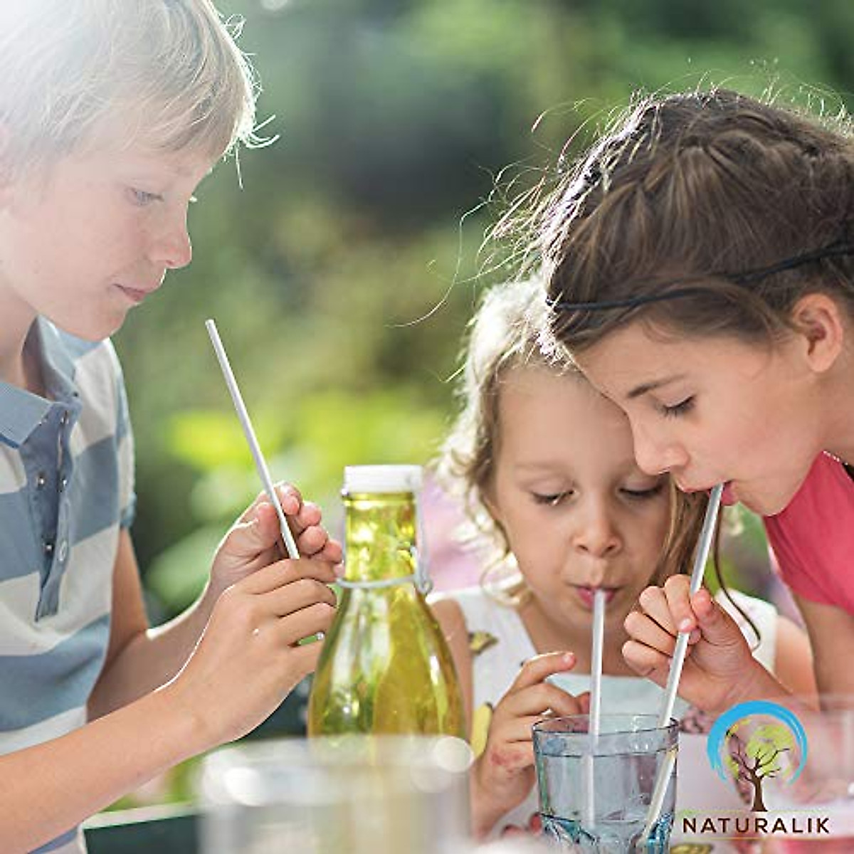 Naturalik 1000-Pack White Biodegradable Paper Straws Extra Durable Dye-Free- Premium Eco-Friendly Paper Straws Bulk - Drinking Straws for Smoothies, Restaurant drinking straws (White, 1000ct)