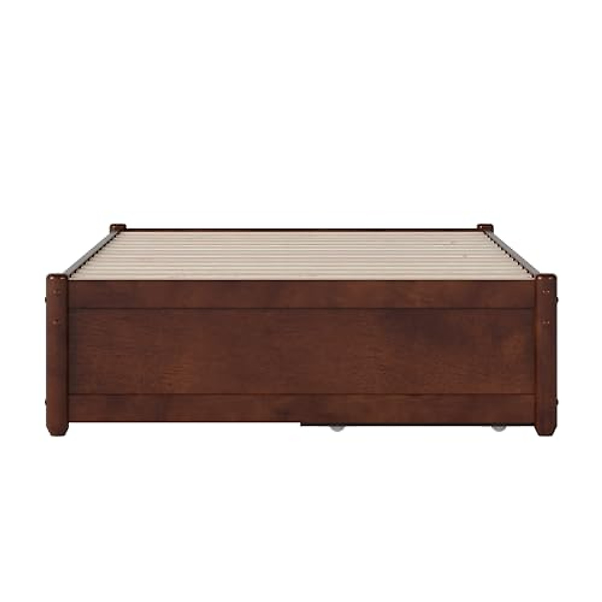 AFI, Barcelona Twin Panel Platform Bed with Storage Drawers, Walnut