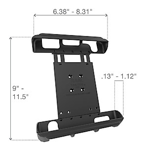 RAM Mounts RAM-HOL-TAB8U Tab-Tite Tablet Holder for Apple iPad Pro 9.7 with Case + More Compatible with RAM B 1" and C 1.5" Size Round Ball Bases