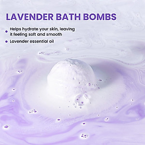 Bath Bombs Gift Set for Women, BODY & EARTH 10 X 3.5 oz Essential Oils Lavender Handmade Birthday Gift Idea for Family, Women, Men, Mothers Day Gifts for Mom
