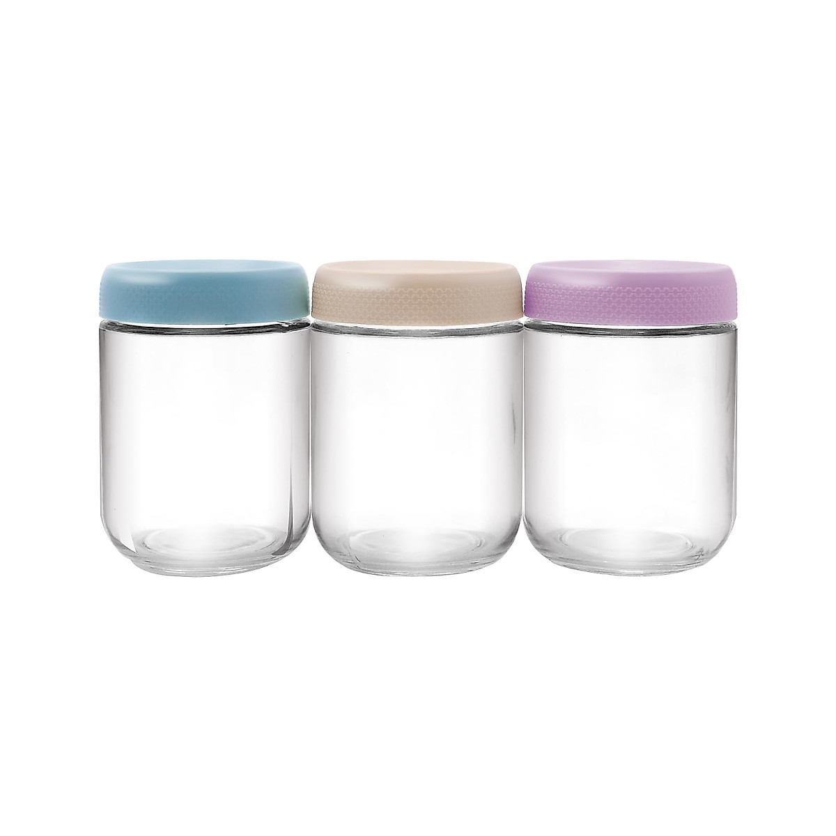 3-Pack 16 oz Glass jars with Airtight Lids, Overnight Oats Containers with Lids, Wide Mouth Mason Jars, Glass Storage Containers with Lids for Fruit, Salad Dressing, Sauce,Cereal,Yogurt,Snacks