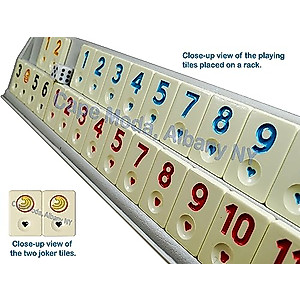 Cape Moda Large Turkish Plastic Rummy Okey Set Bundle, Classic Turkish Design Made in Istanbul, and Inspected by Cape Moda in Albany NY (Plastic Rummy Set, Large)
