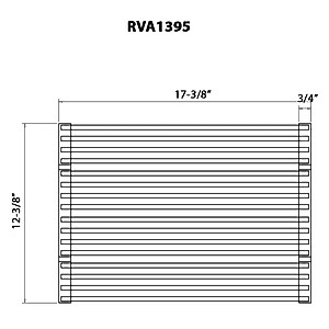 Ruvati Stainless Steel and Silicone Foldable Drying Rack for Workstation Sinks Dish Mat Trivet - RVA1395