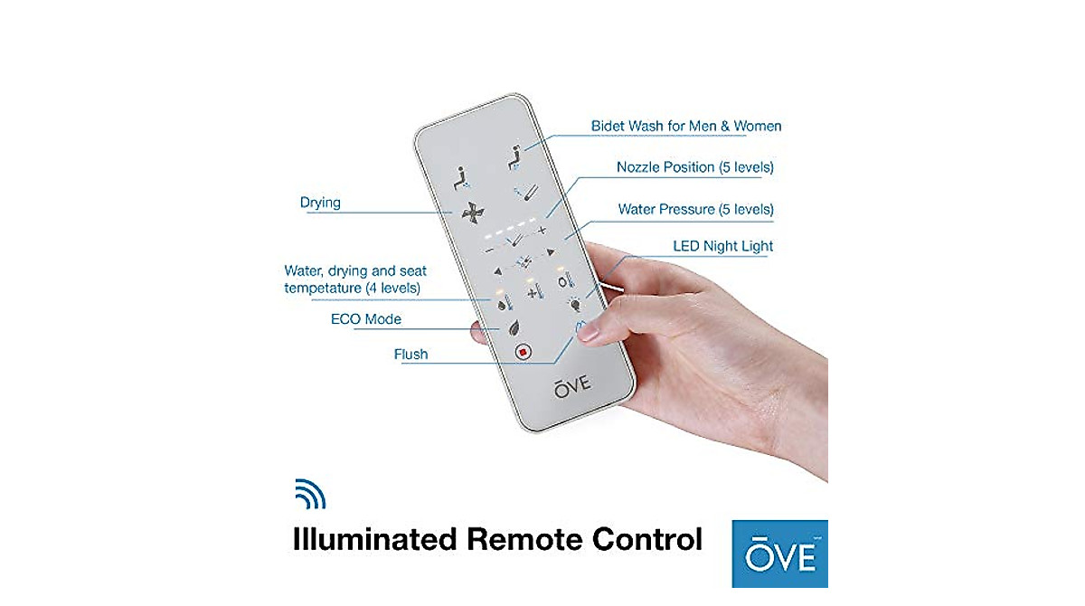 Ove Decors Virtuoso Bidet Toilet with Remote & ECO Mode