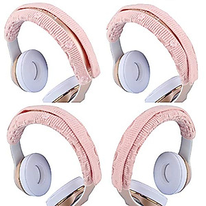 Geekria Headphone Headband Cover Compatible with Beats, Bose, AKG, Sennheiser, Sony, Audio-Technica Replacement Headband Cover/Headband Protectors/Top Pad Protector Sleeve (Pink)