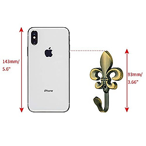 GoYonder Decorative Wall Hanging Coat Hooks Zinc Alloy Curtain Tieback Holders Screws Set of 4 Flower Shape (Bronze)