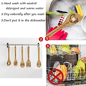 Butterfly Wooden Cooking Spoons Set of 5,Butterfly Gift,Butterfly Lovers Gifts,Butterfly Kitchen Decor,Bamboo Cooking Spoons Farmhouse Housewarming Wedding Mom Cooking House Closing Father's Day Gift