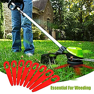 Odashen 40pcs Replacement Plastic Blades Accessories for STIHL Polycut 2-2 FSA 45 Lawnmower Trimmer Grass Mowing Nylon Blades Garden Lawn Cutter