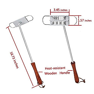 WAJJ BBQ Branding Iron with Changeable Letters Creative Barbecue Steak Names Press Tool for Grilling Outdoor