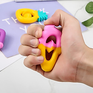 Snapper Fidget Toys,Grab and Snap Hand Toy,Snapper Popper Noise Maker Finger Sensory Toy,Stress Relief Squeeze Toy Easter Christmas Party Gift (4 Pieces)