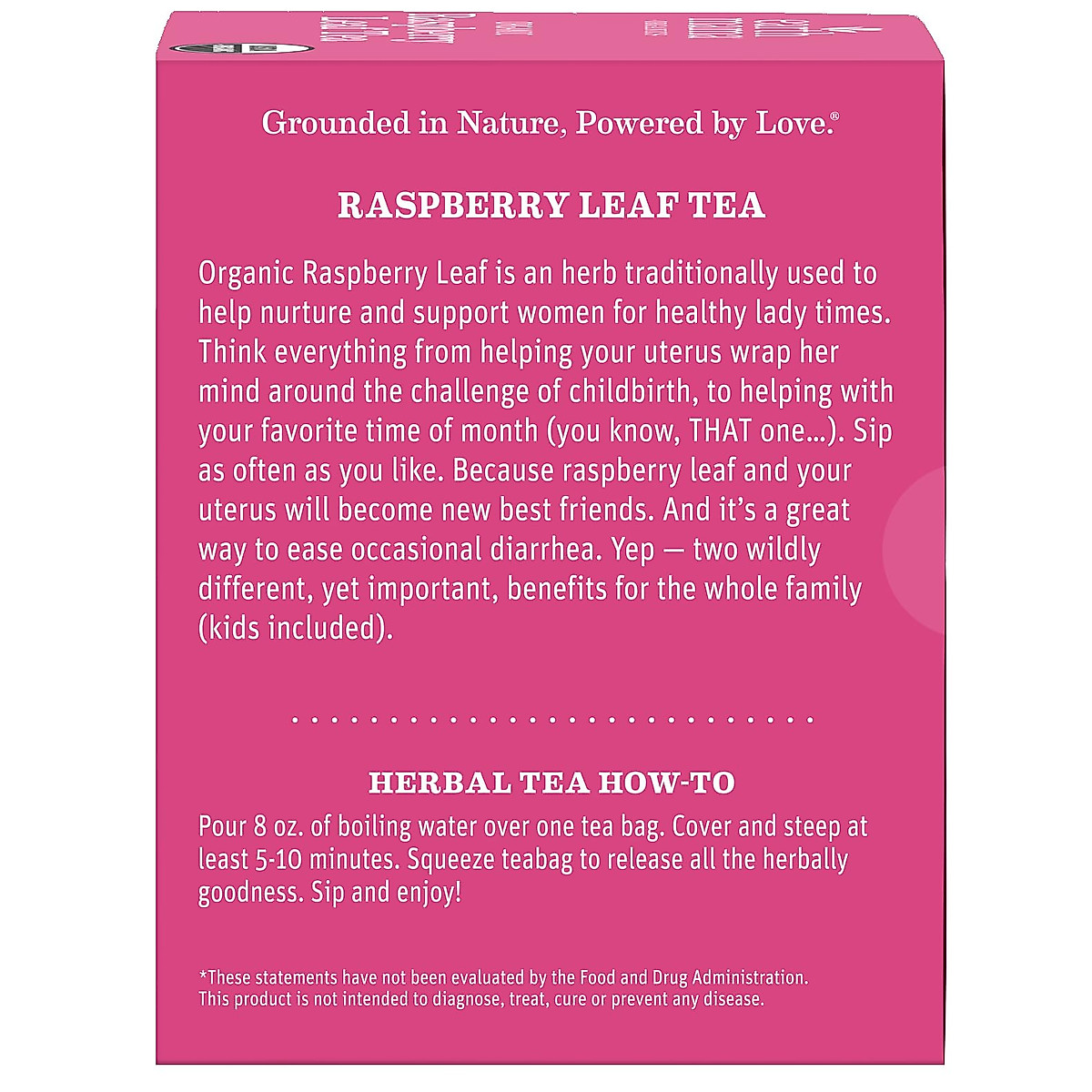 Earth Mama Organic Raspberry Leaf Tea Bags |Labor Tonic + Menstrual Support, 16 Teabags Per Box (3-Pack)