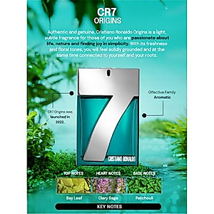 CRISTIANO RONALDO Fragrance For Men - Notes Of Pineapple, Geranium And Patchouli - Light And Subtle Scent - Fresh And Floral Tones - Long Lasting - Attractive Bottle - 1 Oz EDT Spray