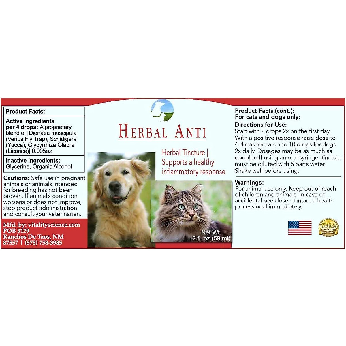 Herbal Anti for Dogs - Promotes a Normal Inflammatory Response