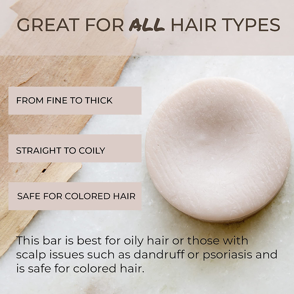 Suds & Co. Solid Conditioner Bar, Zero Waste Conditioner, Natural Conditioner For Hair, Sustainable, Eco-Friendly Hair Care – Driftwood, 1.7 Ounce