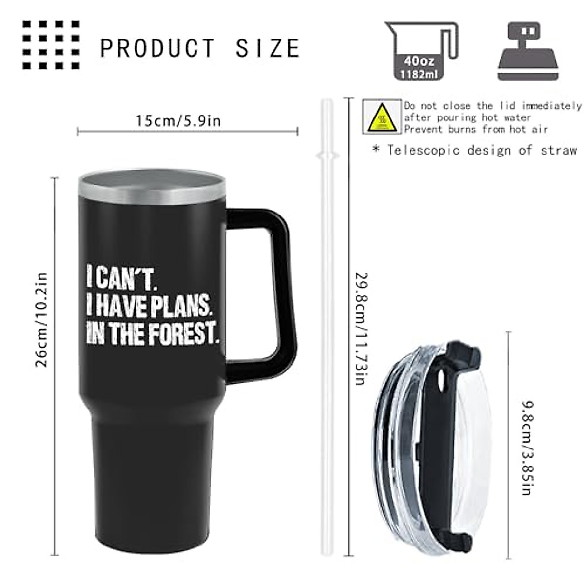 I Can't I Have Plans In A Tree Stand Deer Hunting Joke Tumblers Insulated For Dad