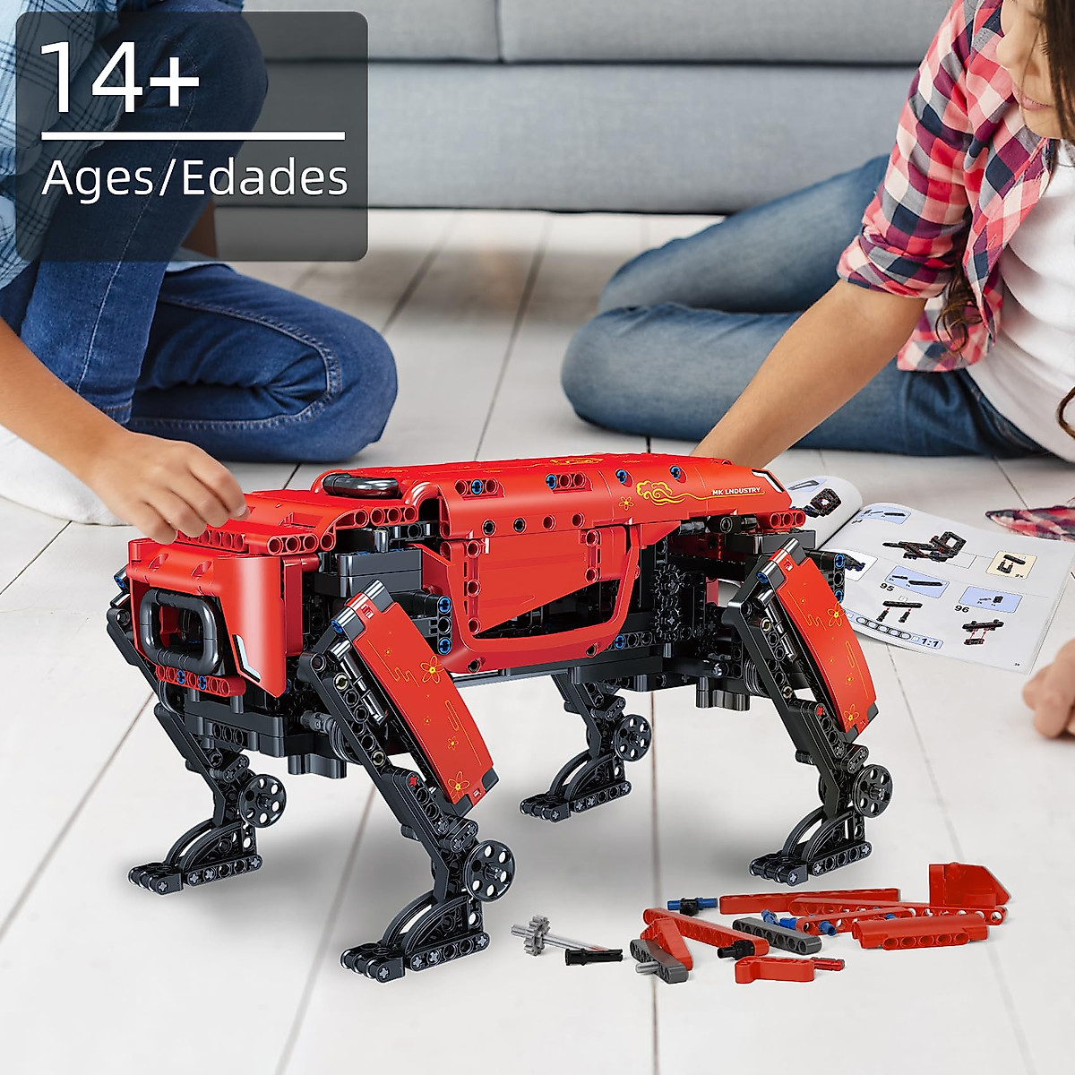 Mould King Robot Dog MK Dynamics Building Kits, MOC Building Blocks Set to Build, Gift for Kids Age 8+/Adult Collections Enthusiasts(936 Pieces with Motor/APP Remote Control)
