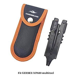Nylon Sheath for Gerber MP600 5'' Multitool, Horizontally Carry Knife Case Fits 5.1''-5.5'' Folding Pocket Knife,Tool Pouch, EDC Belt Organizer Holder COHOMELARS (Large Size)