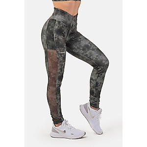 NEBBIA ECO Camo Green Mesh Leggings Breathe 400