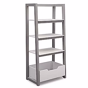 Delta Children Ladder Shelf, White/Grey