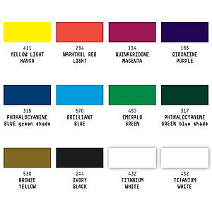 Liquitex Professional Heavy Body Acrylic Paint, Classic 12 x 59ml (2-oz) Set